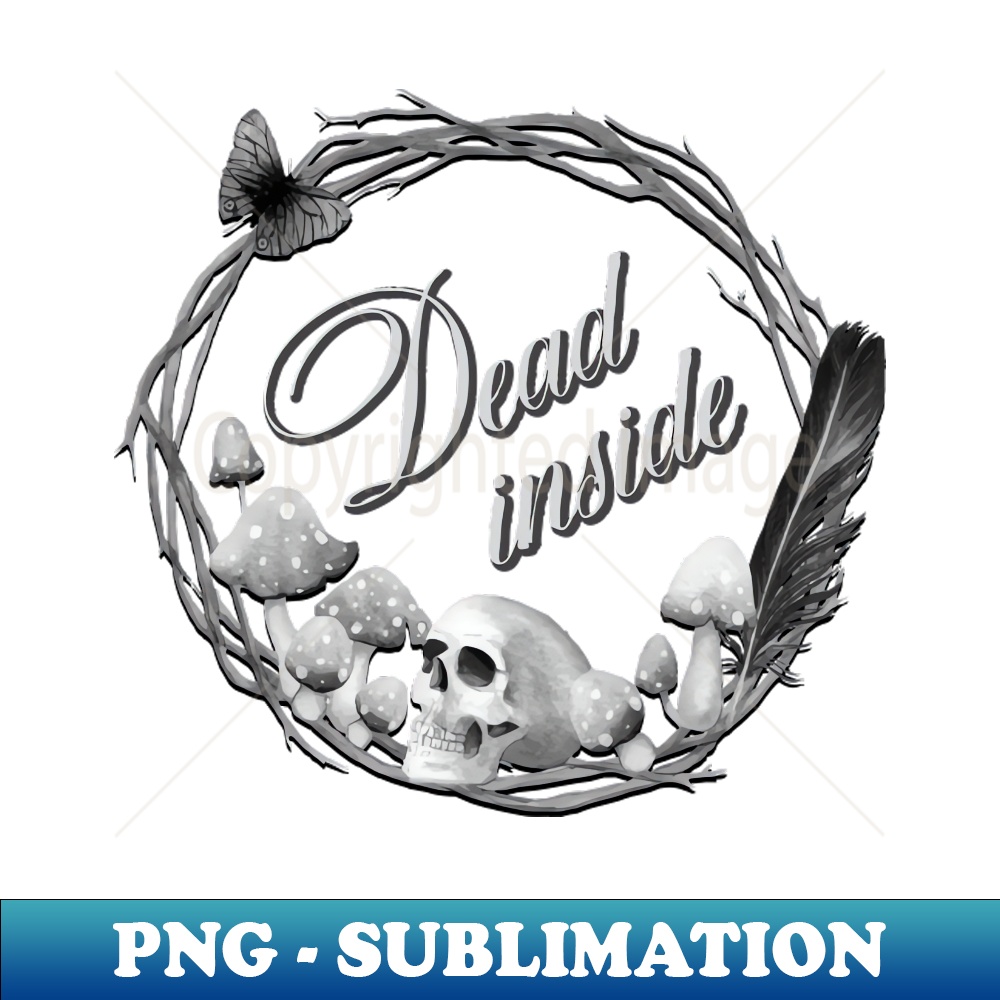 Dead Inside Goth Emo Skull Mushroom - Modern Sublimation PNG | Inspire ...
