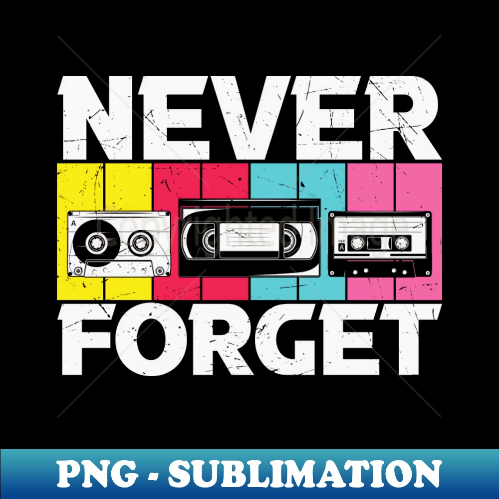 Vintage Never Forget VHS Tape Floppy Disk Cassette Tape - Re | Inspire ...