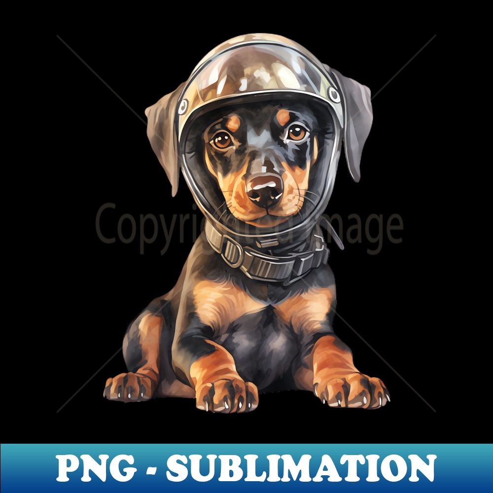 Doberman Pinscher Dog in Helmet - Artistic Sublimation Digit | Inspire ...