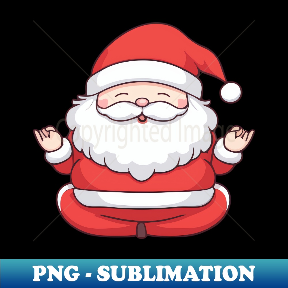 Funny Kawaii Santa Yoga Meditation - Instant Sublimation Dig | Inspire ...