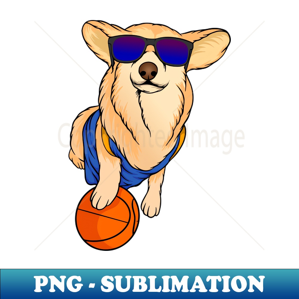 Funny Cool Basketball Corgi Wearing Sunglasses - Exclusive P - Inspire ...
