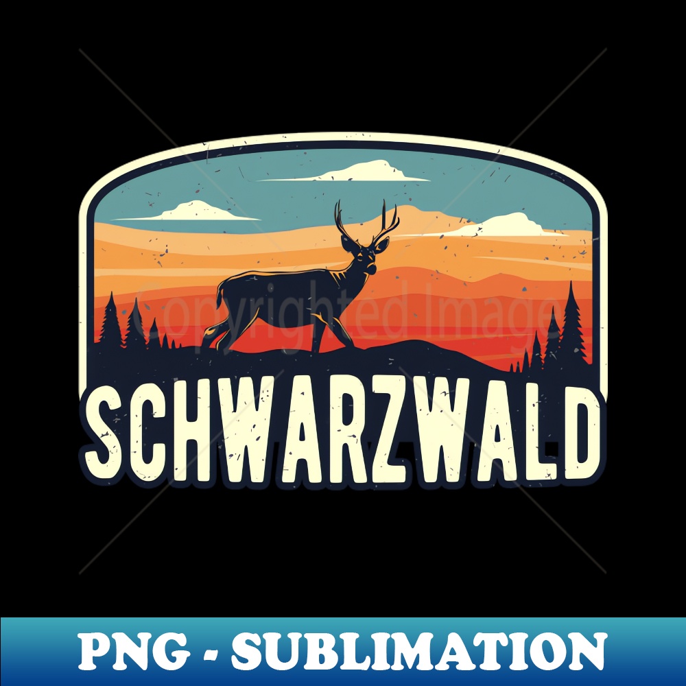Schwarzwald Wild Hirsch Retro Schwaben - Unique Sublimation | Inspire ...