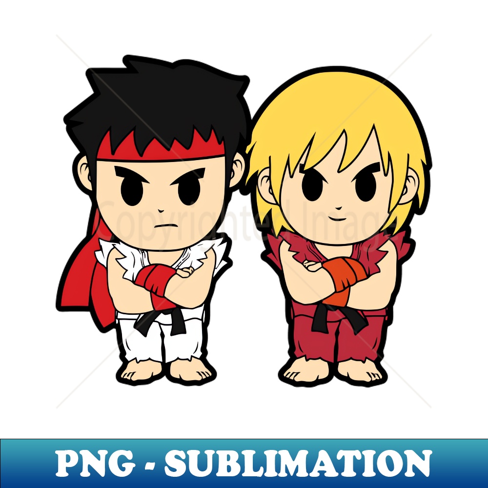 Ken and Ryu Street Fighter Chibi - Unique Sublimation PNG Do | Inspire ...