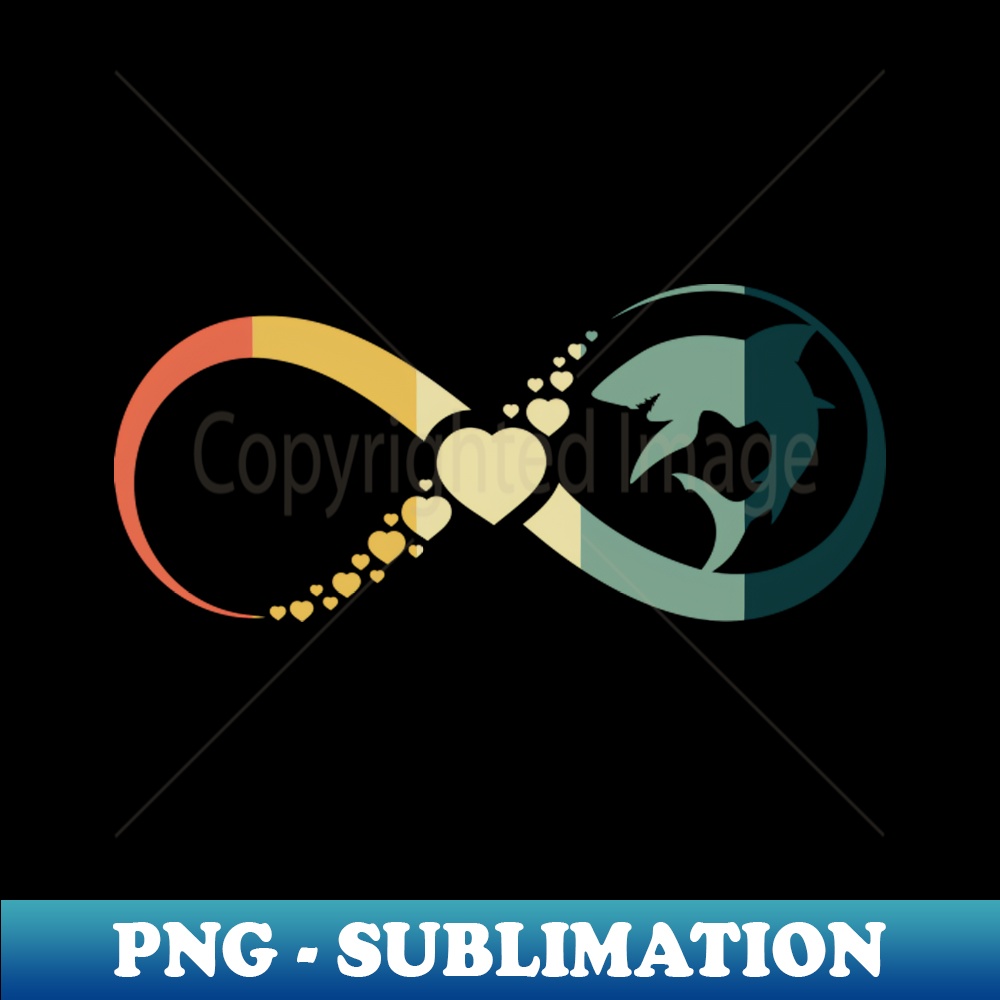 Shark Infinity vintage - PNG Transparent Sublimation Design | Inspire ...