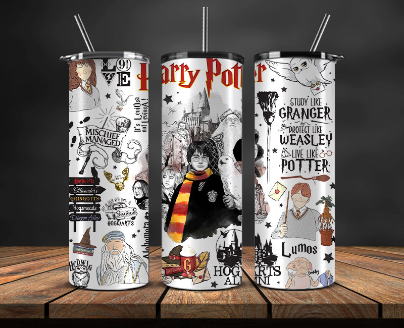 Harry Potter Tumbler Png, Harry Tumbler Wrap 06 - Inspire Uplift