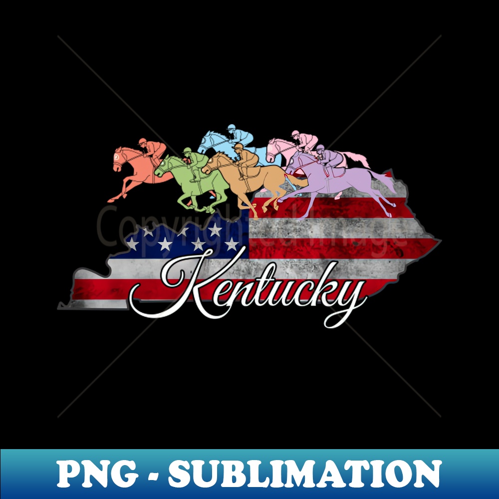 Derby Day Kentucky Map US Flag Retro Cute Horse Racing Lover | Inspire ...
