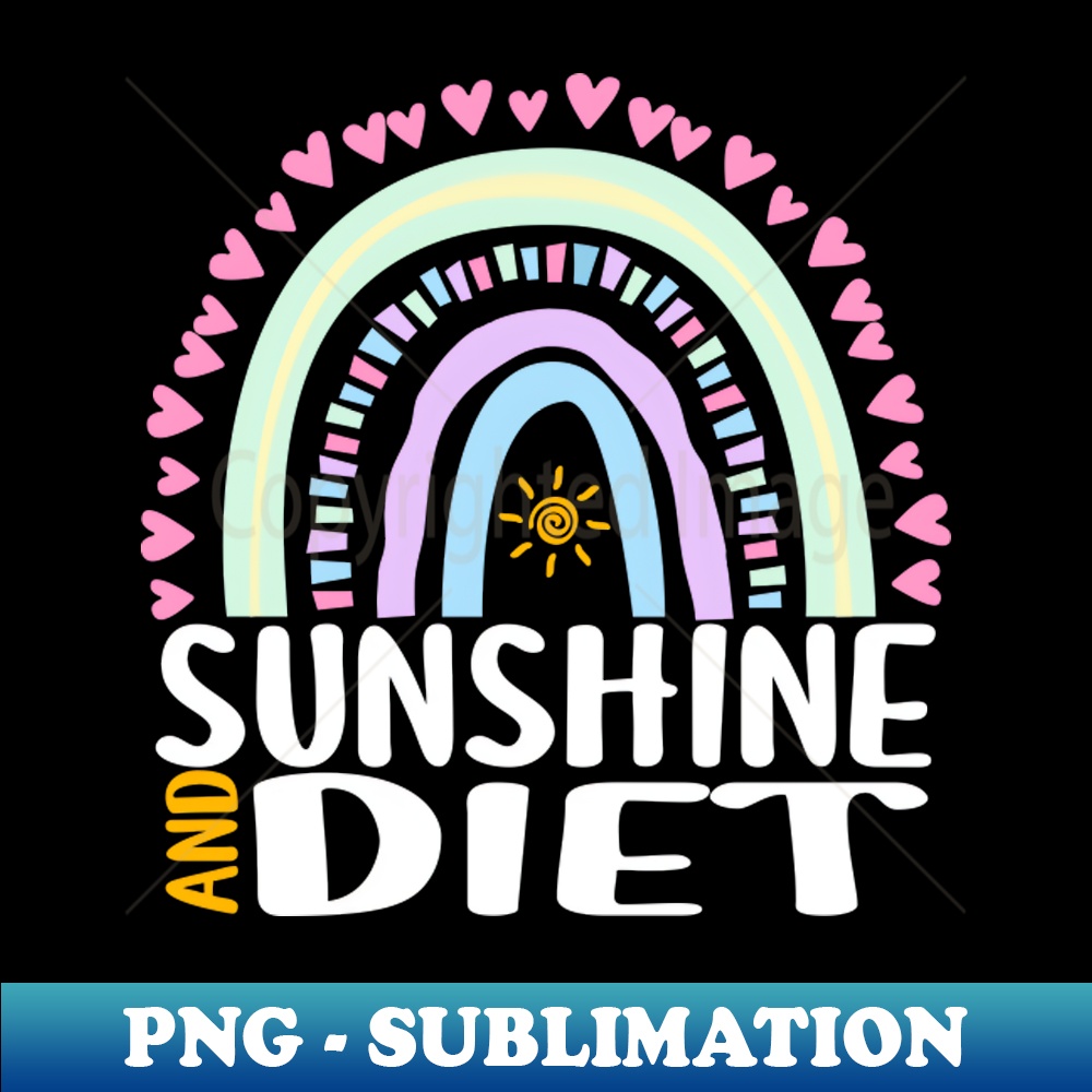 Sunshine and Diet Cute Rainbow Gift for Womens Kids Girls - | Inspire ...