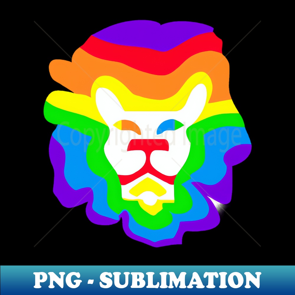 Cute Colorful Rainbow Lion Shape Head Drawing - Decorative S | Inspire ...