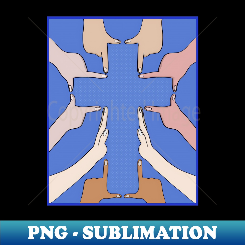 Hands forming a cross - Vintage Sublimation PNG Download - A | Inspire ...
