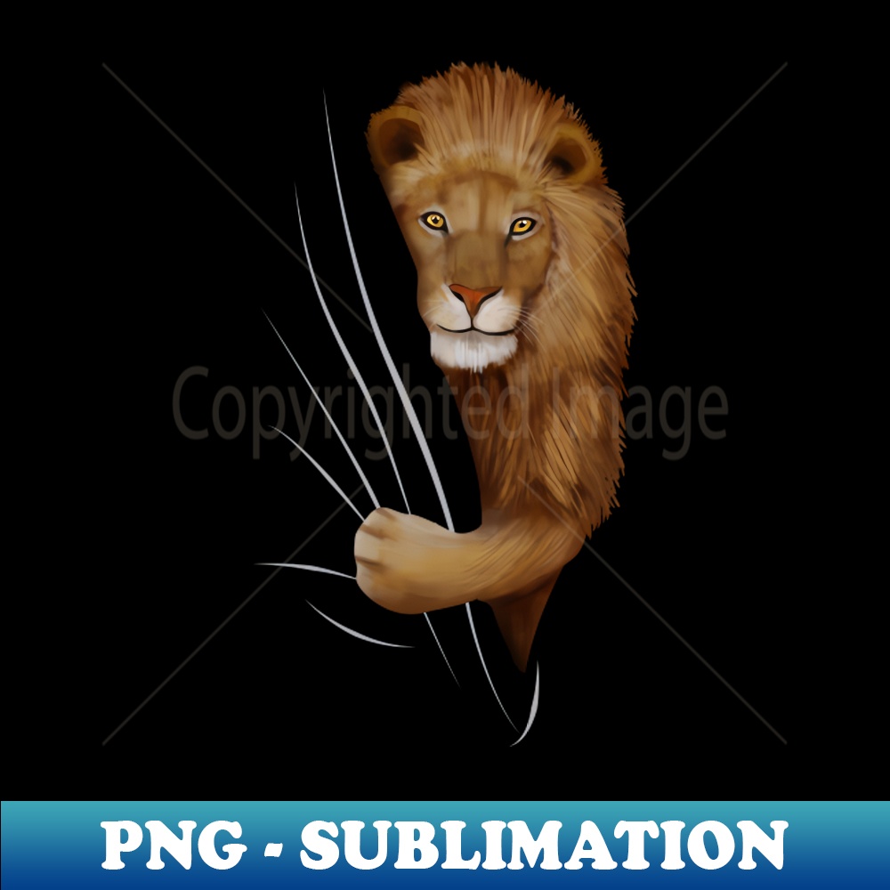 Lion Animal Coming From Inside - Premium PNG Sublimation Fil | Inspire ...