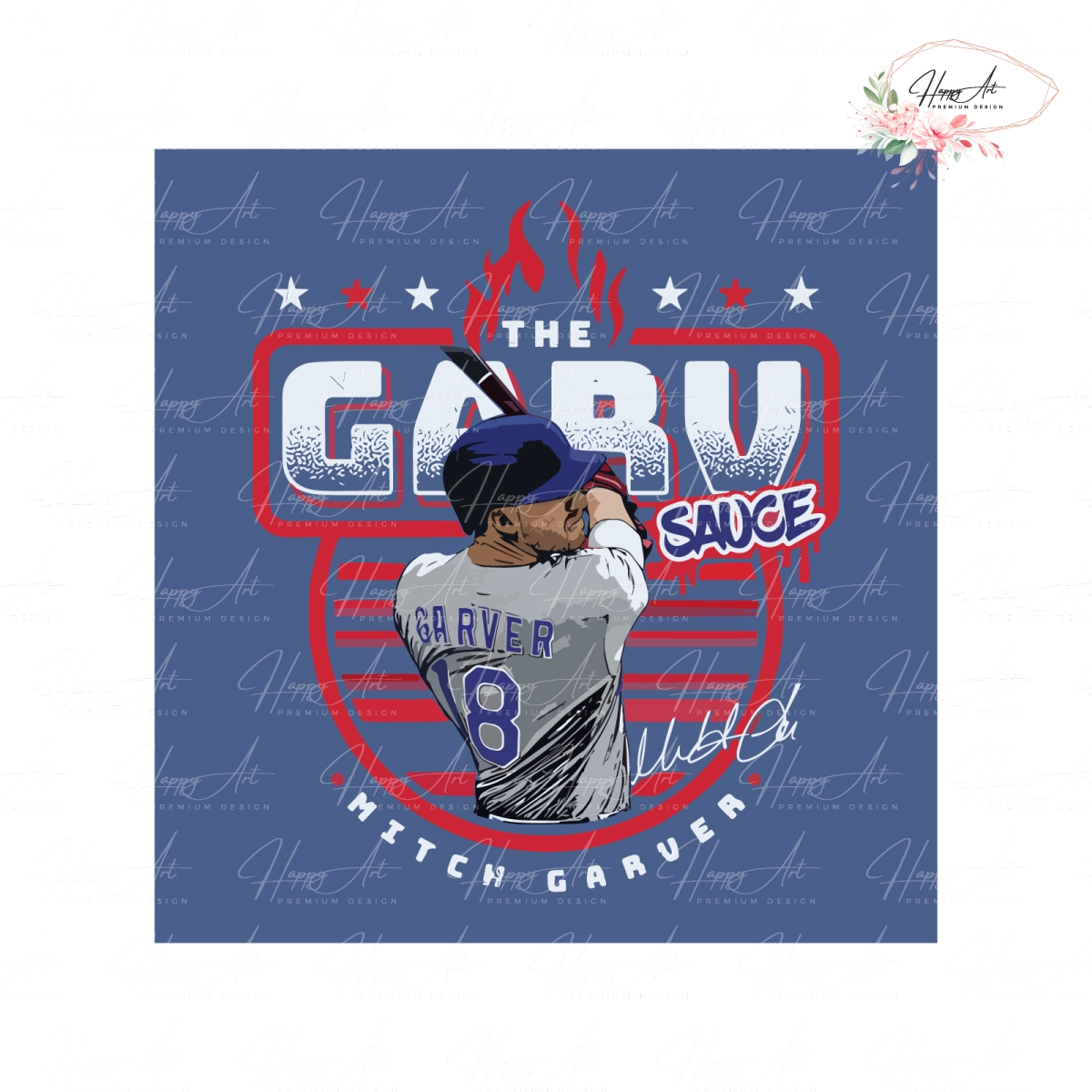The Garv Sauce Mitch Garver Texas Player SVG Cricut File | Inspire Uplift