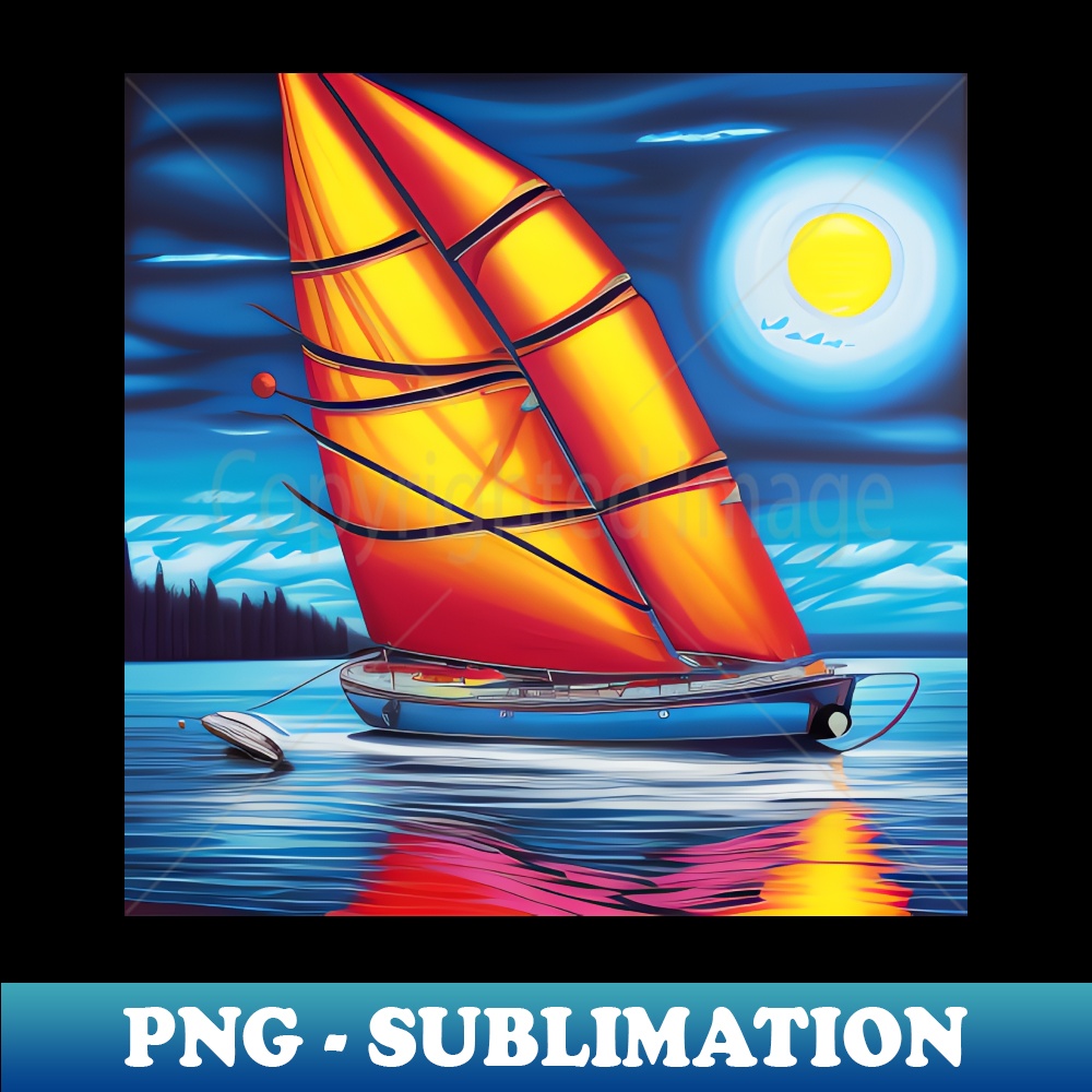 Beautiful Boat in the sea - PNG Transparent Sublimation Desi | Inspire ...