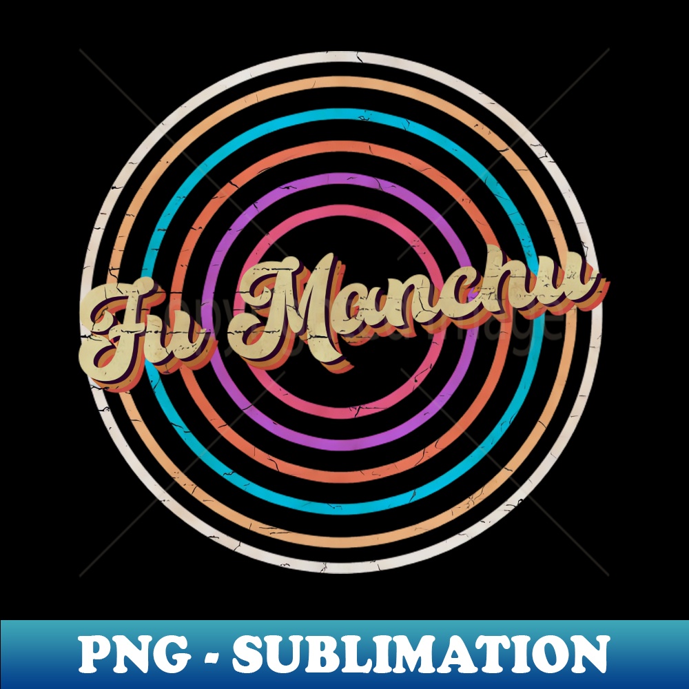 vintage circle line color Fu Manchu - High-Resolution PNG Su | Inspire ...