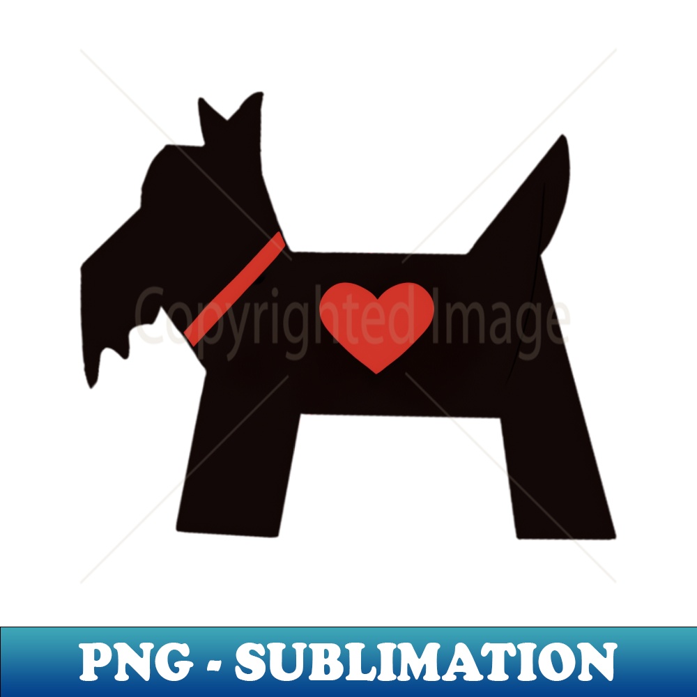Black and red Scottie dog with heart - Digital Sublimation D | Inspire ...