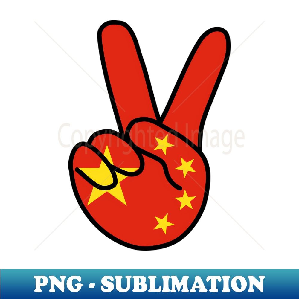 China Flag V Sign - Decorative Sublimation PNG File - Add a | Inspire ...