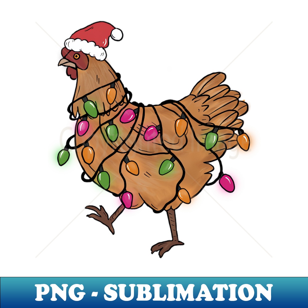 Chicken Christmas Lights - Elegant Sublimation PNG Download - Inspire ...