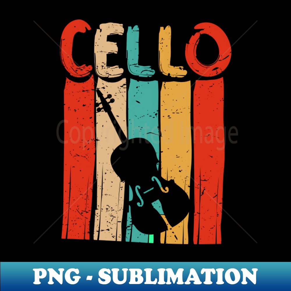 Retro Cello Art Cellist Gift Idea Cello Player 70s 80s - Dec | Inspire ...