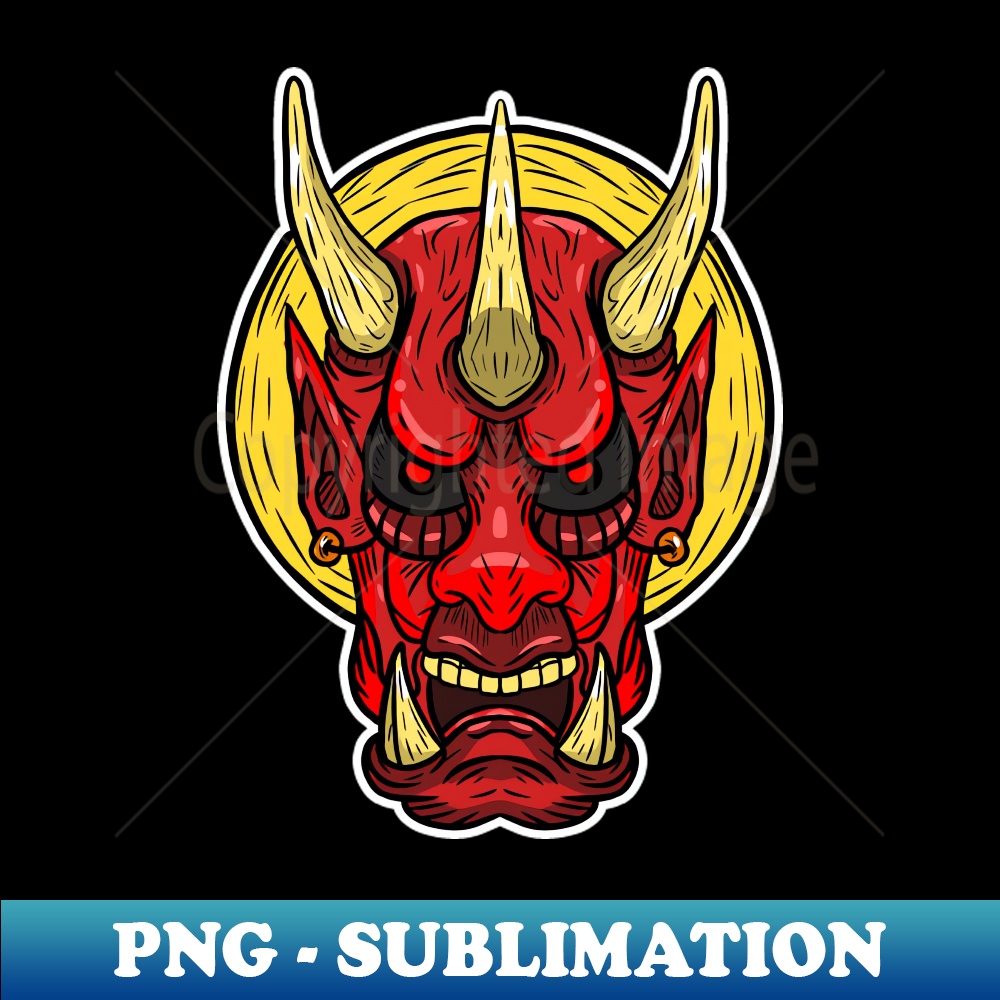 3 Horned ONI - Instant PNG Sublimation Download - Vibrant an | Inspire ...