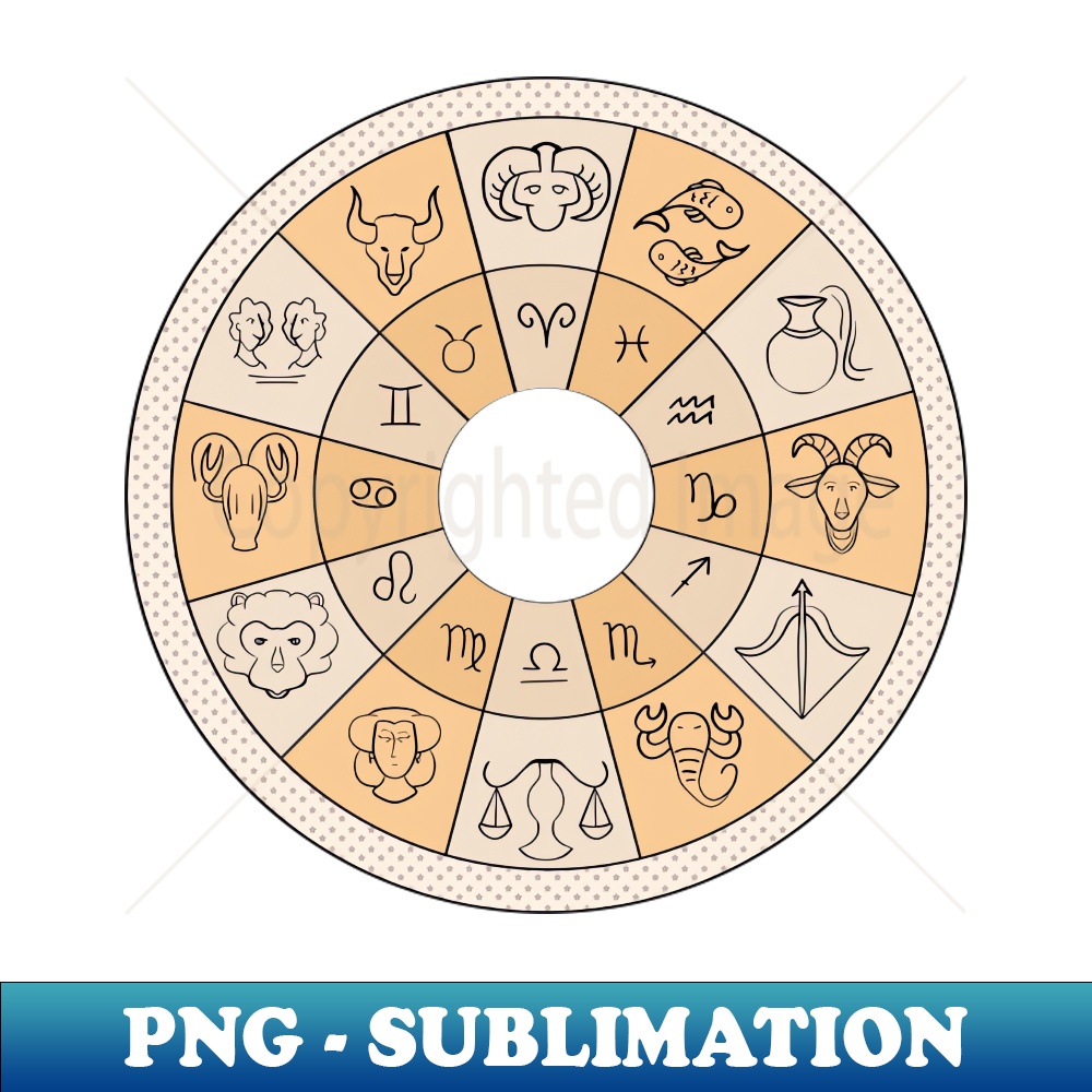 Zodiac wheel - PNG Transparent Sublimation Design - Stunning | Inspire ...