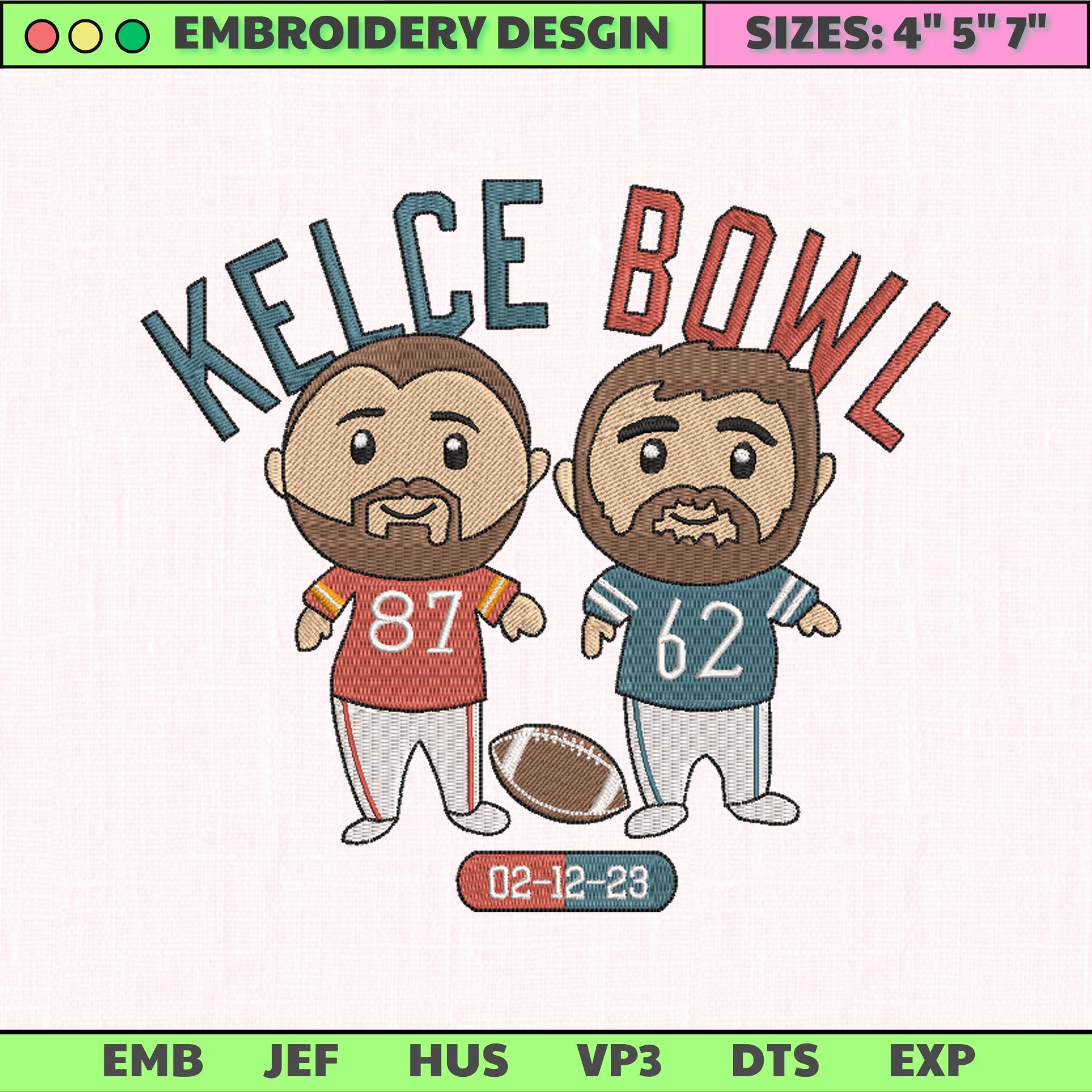 87 KELCE VS BOWL 62 Embroidery Design, NFL Super Bowl LVII F - Inspire ...