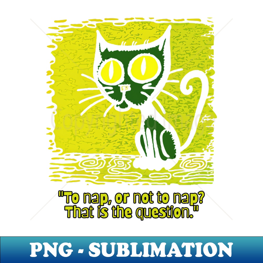 to nap or not to nap philosophy cat vintage cartoon cat - P | Inspire ...