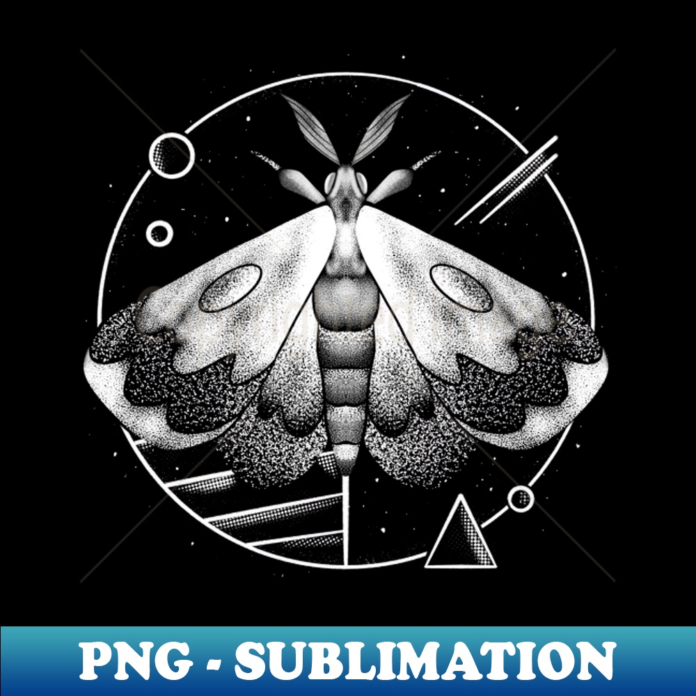 Cosmic Moth Tattoo Art Insect Gothic - Instant PNG Sublimati - Inspire ...