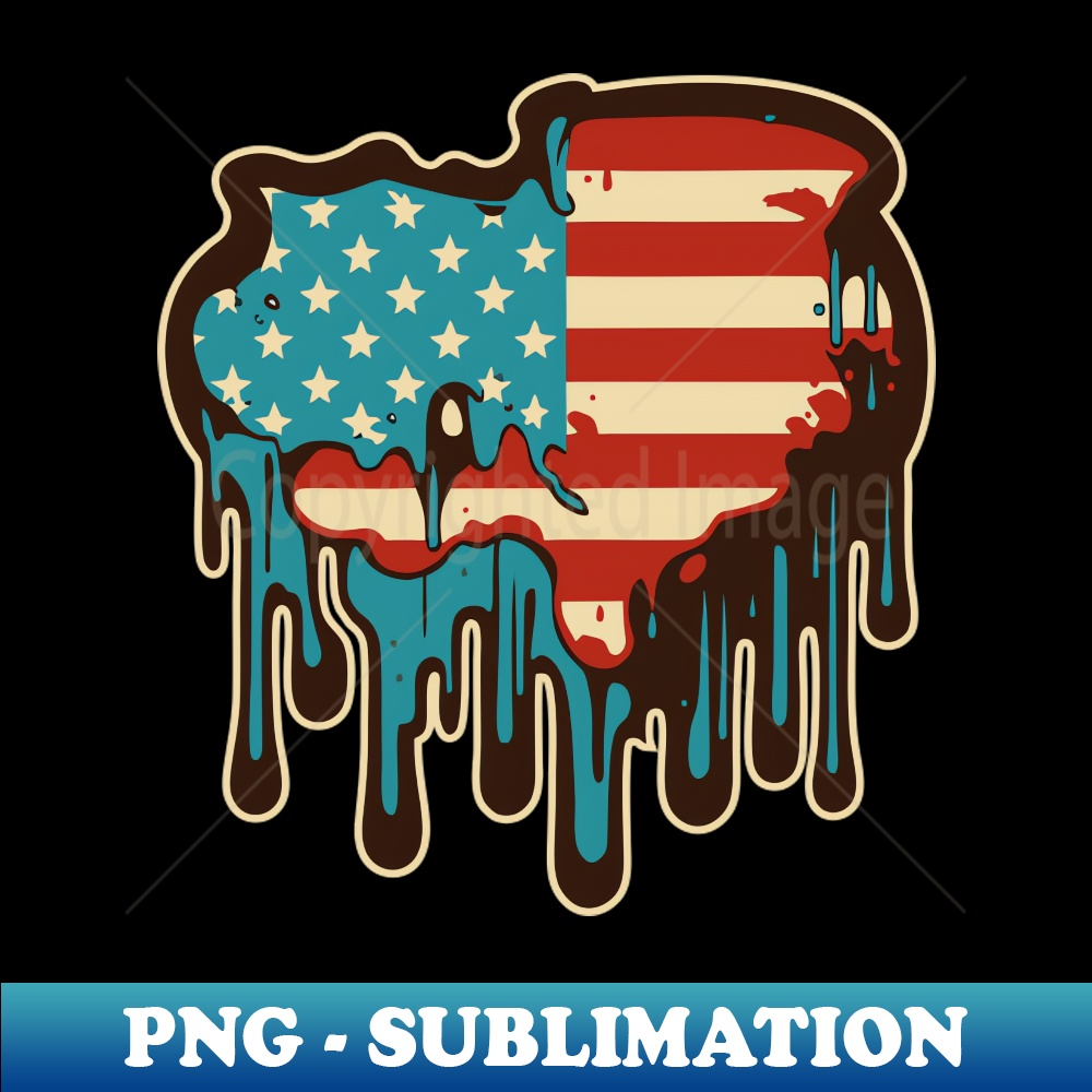 color drops melting USA flag - PNG Transparent Sublimation F | Inspire ...