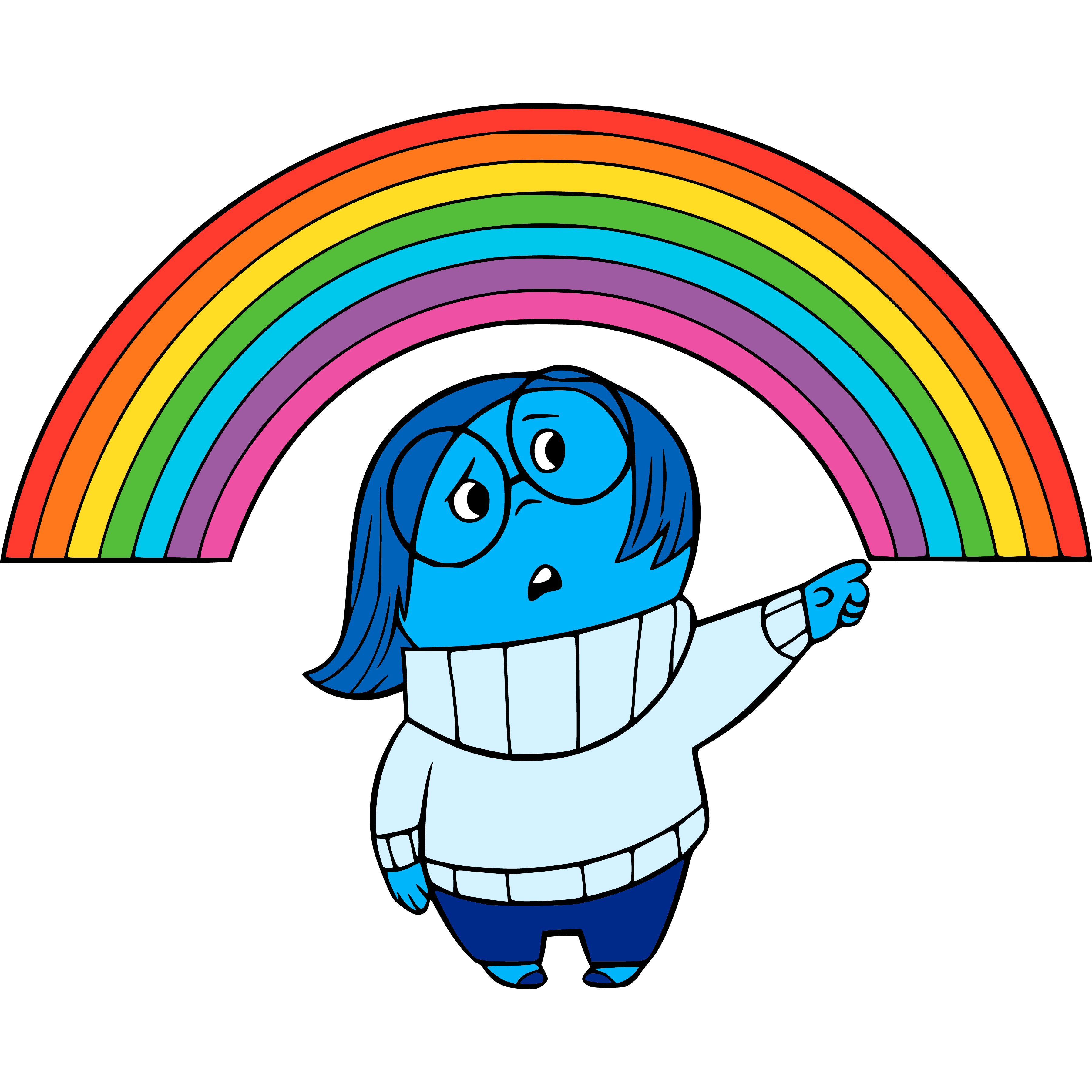 Sadness with Rainbow, Inside Out Svg, Inside Out logo Svg, F | Inspire ...