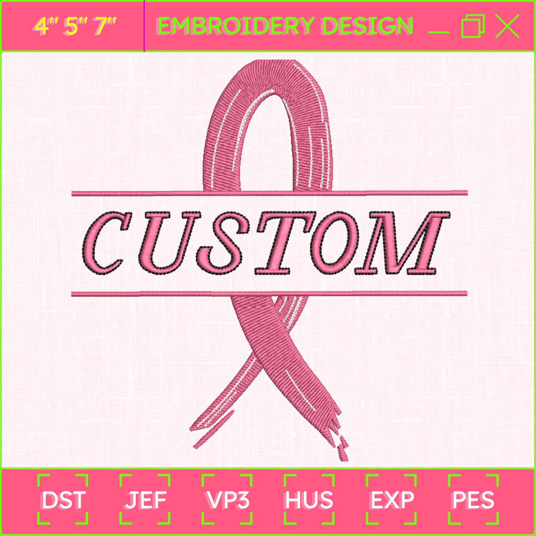Personalized Cancer Embroidery Designs, Cancer Awareness Emb | Inspire ...