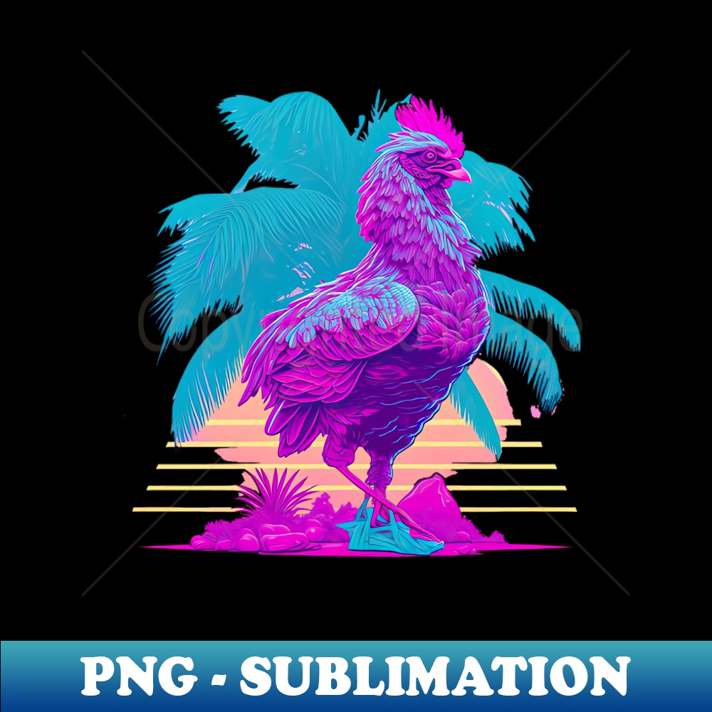 Vaporwave Chicken - PNG Transparent Sublimation File - Revol | Inspire ...
