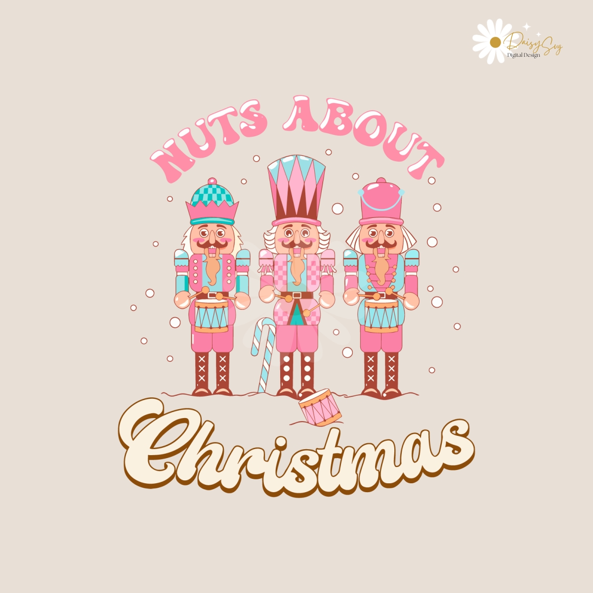 Pink Nutcracker Nuts About Christmas SVG Digital Files - Inspire Uplift