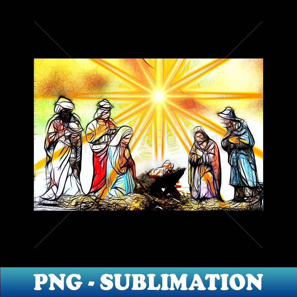 Nativity Scene of Jesus Christ - Modern Sublimation PNG File - Inspire ...