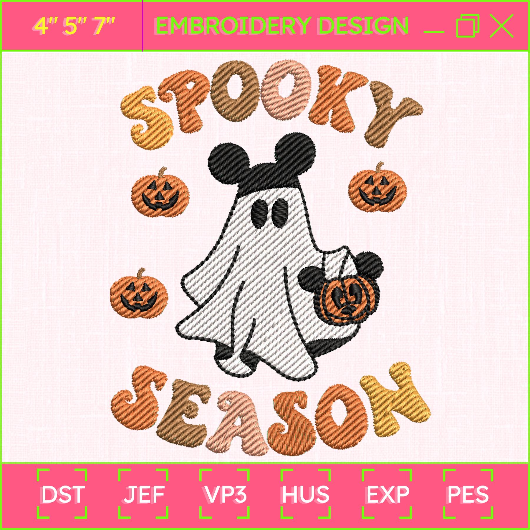 Spooky Season Embroidery Design, Happy Halloween Embroidery - Inspire ...