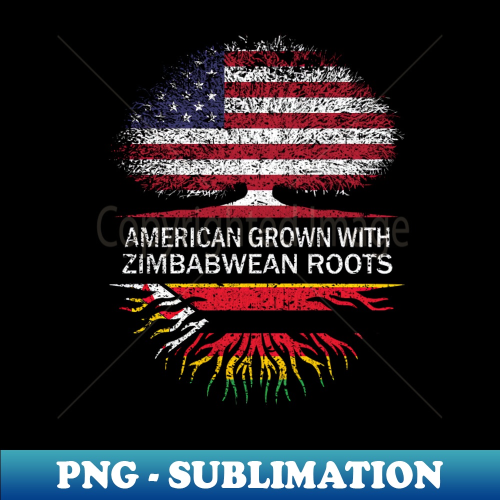 American Grown with Zimbabwean Roots USA Flag - Signature Su - Inspire ...