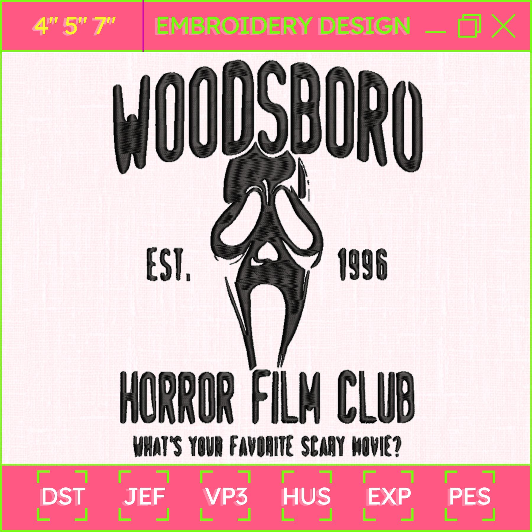 Horror Film Club Est 1996 Embroidery Design, Happy Halloween | Inspire ...