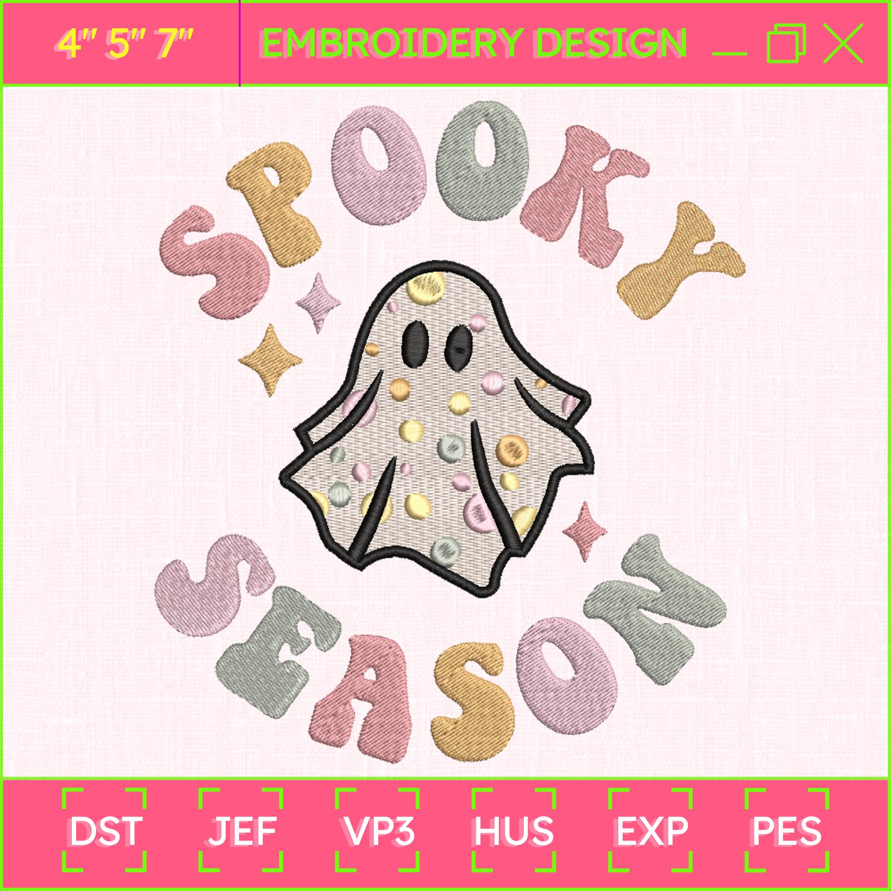 Hello Spooky Embroidery Design, Spooky Season Embroidery Des | Inspire ...
