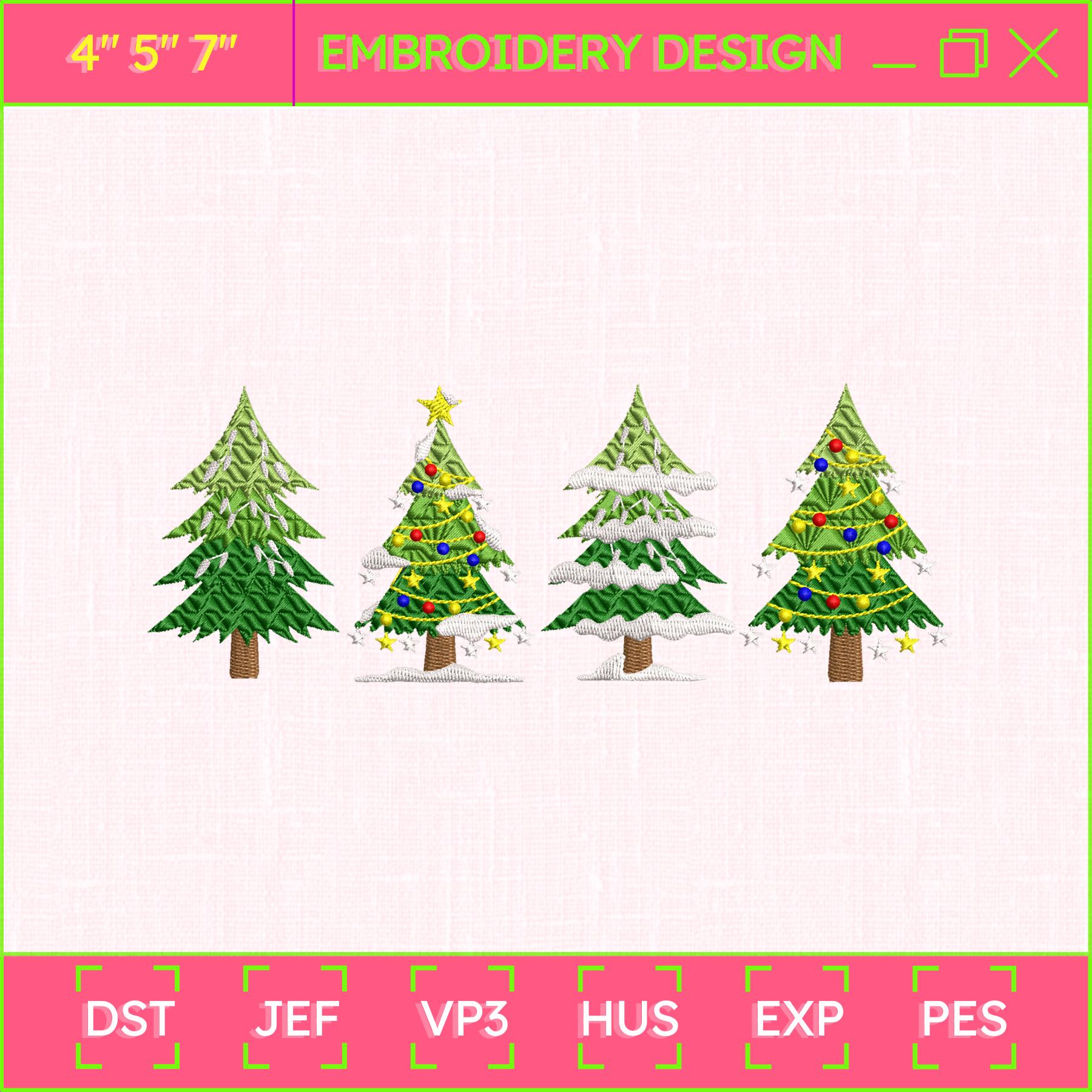 Christmas Tree Embroidery Designs, Christmas Embroidery Desi | Inspire ...