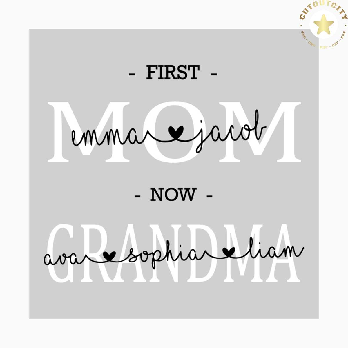 First mom now grandma svg, mothers day svg, mom svg, grandma | Inspire ...