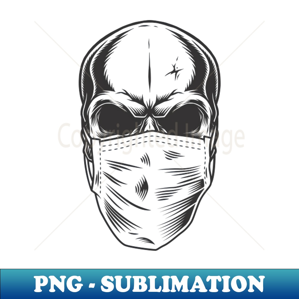 Masked Mystery - Skull with Surgical Mask Tattoo Style Desig | Inspire ...