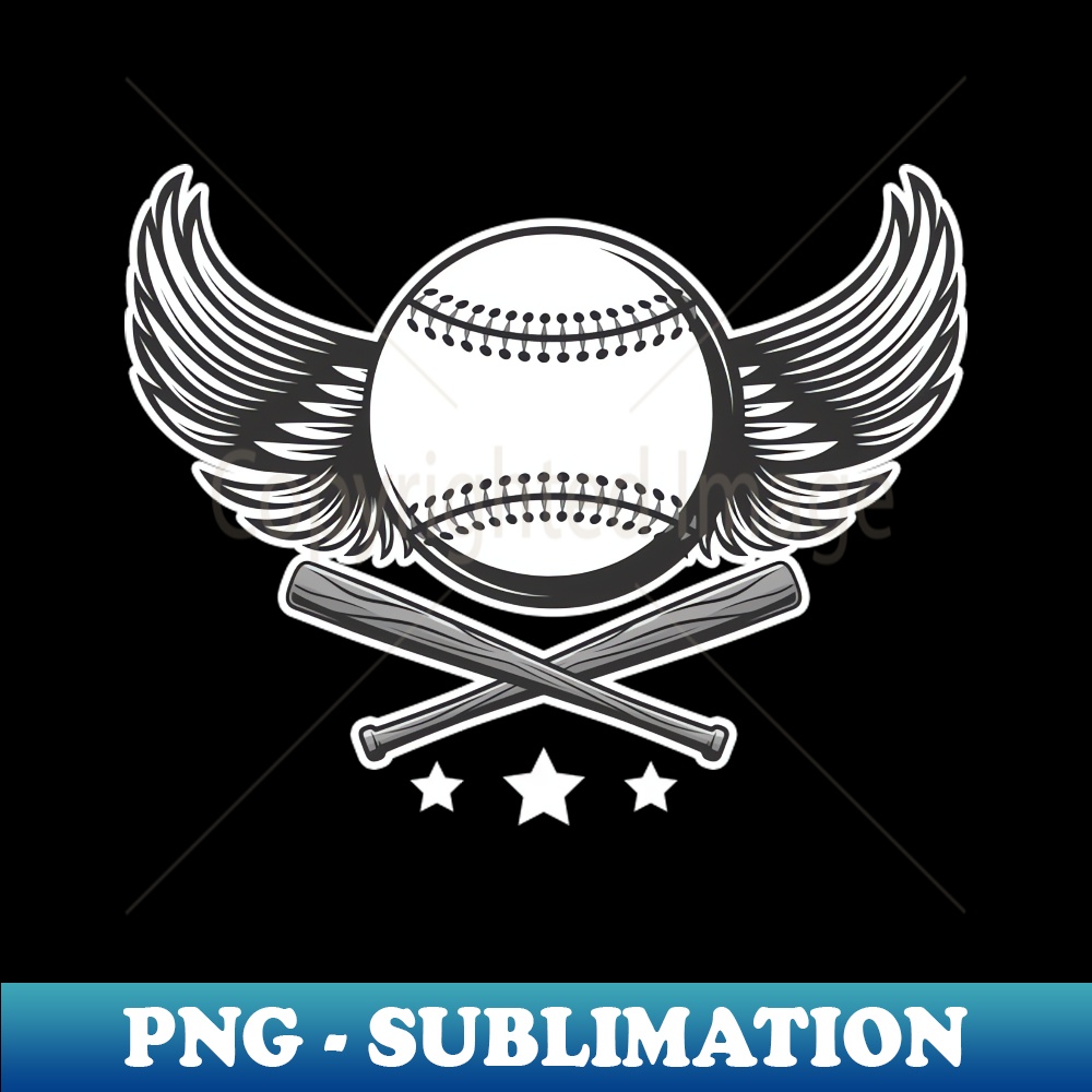 Baseball Logo with Wings - Premium Sublimation Digital Downl | Inspire ...
