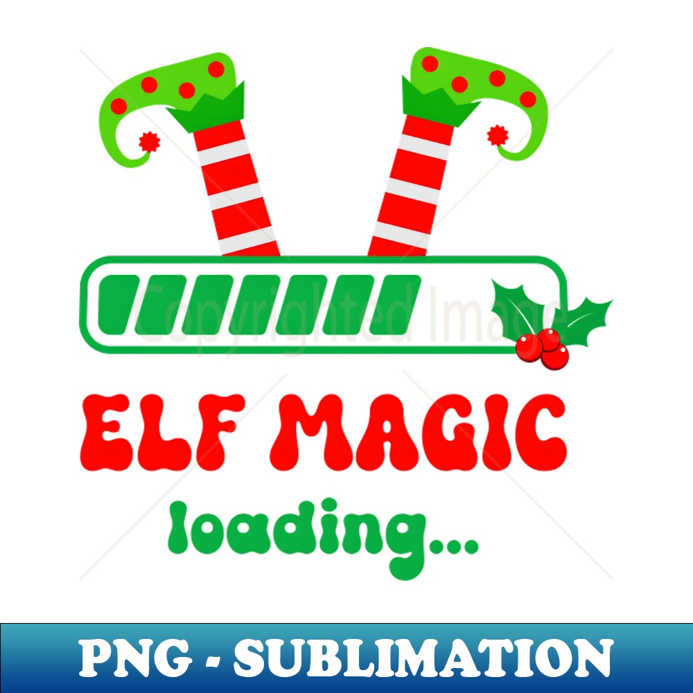 Elf Magic Loading Christmas Spirit Cute Christmas Elf - Excl | Inspire ...