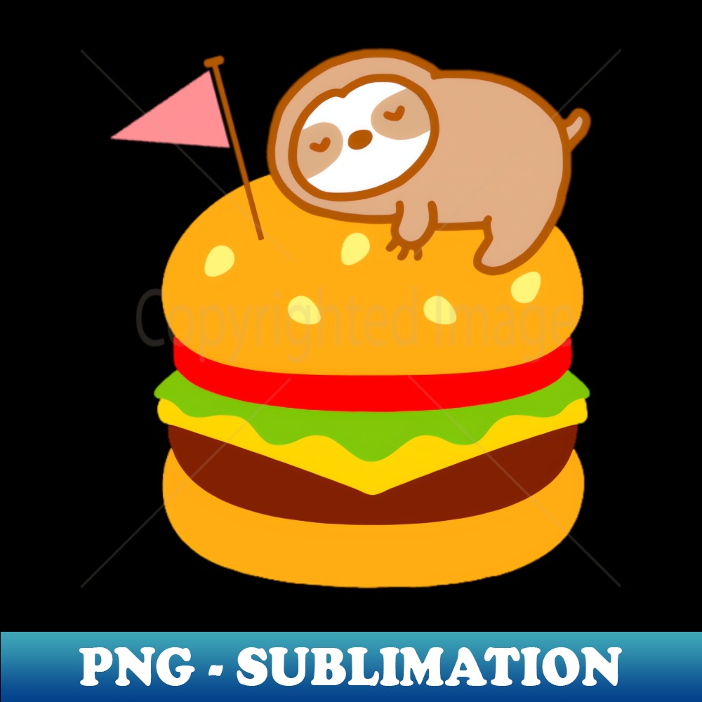 Cute Cheeseburger Sloth - Signature Sublimation PNG File - U - Inspire ...