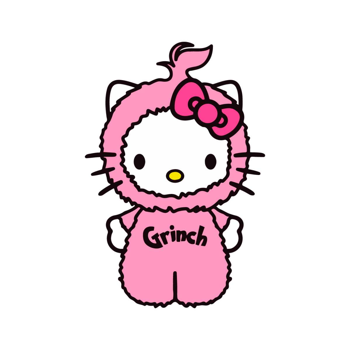 Pink Grinch Hello Kitty Christmas SVG Graphic Design File | Inspire Uplift