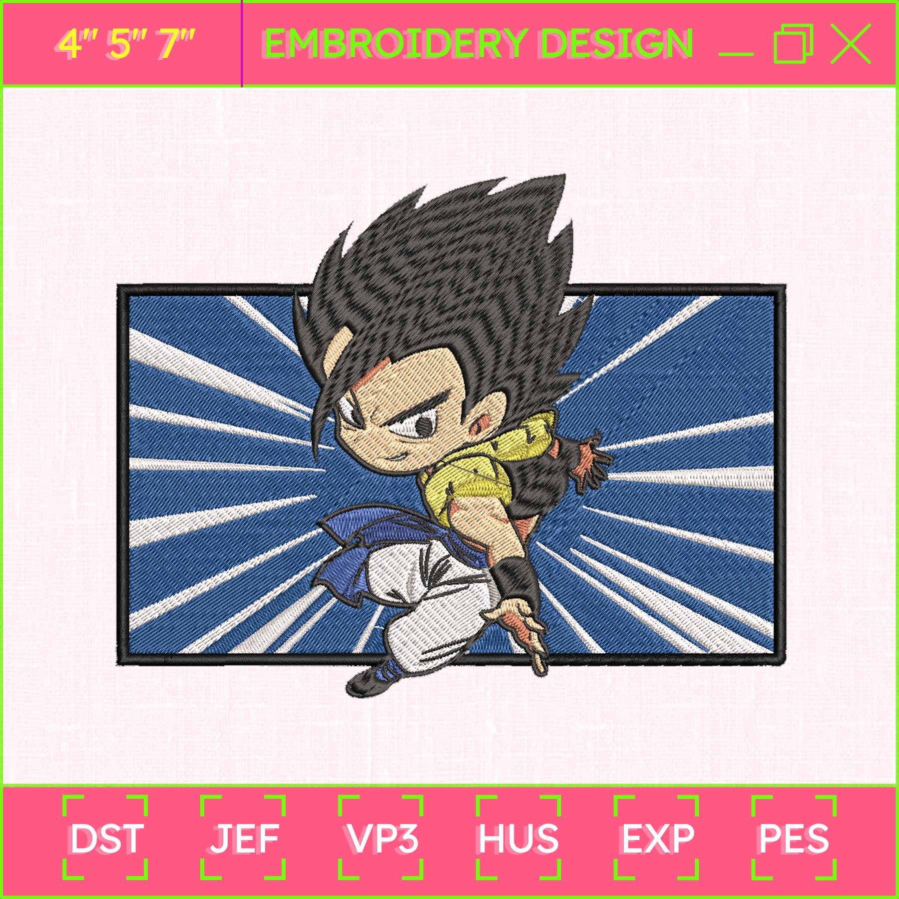 Anime Inspired Embroidery Designs, Anime Character Embroider - Inspire ...