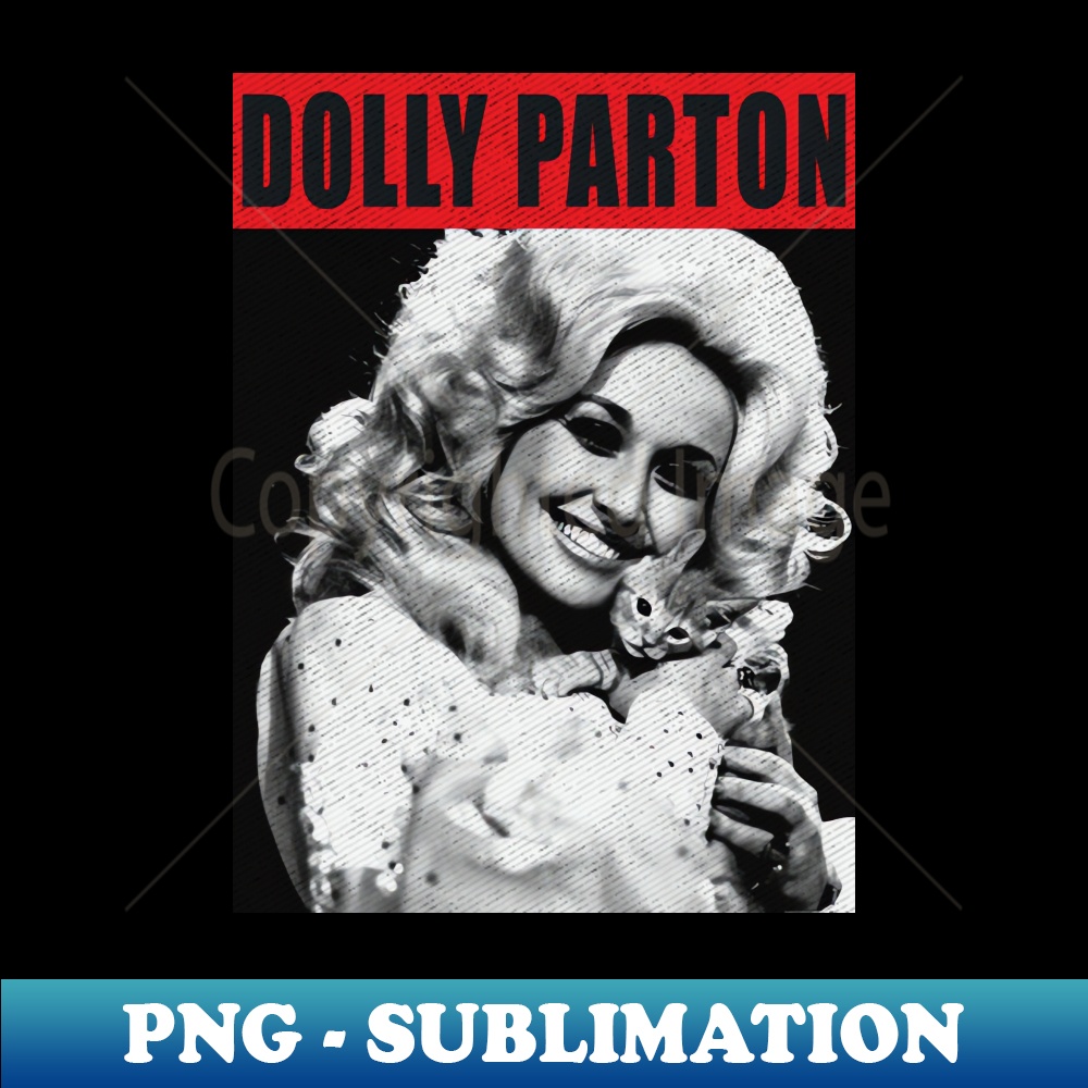 Dolly Parton Vintage BW - PNG Transparent Sublimation Design - Inspire ...