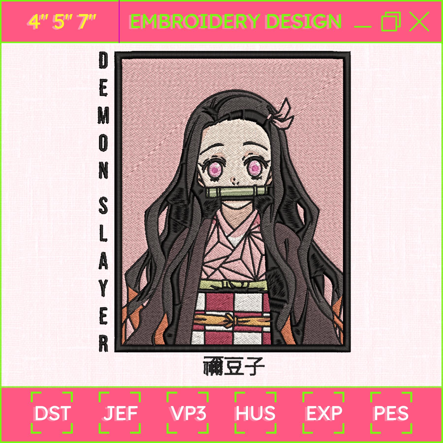 Anime Girl Embroidery Design File, Machine Embroidery Design | Inspire ...