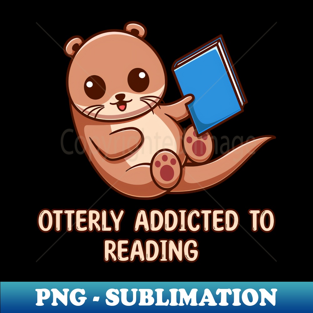 Cute Otter Reading A Book Otterly Addicted To Reading - Aes | Inspire ...