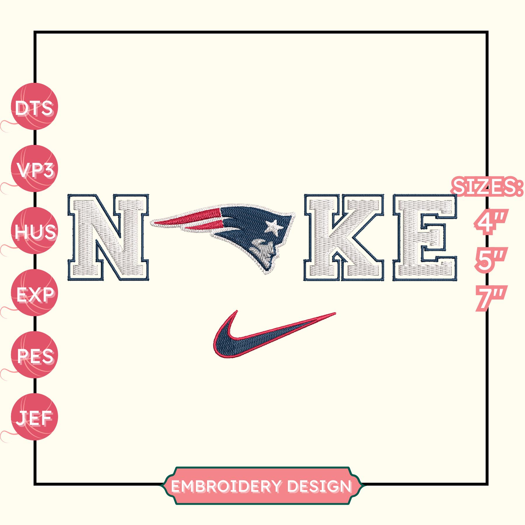 NIKE NFL New England Patriots Logo Embroidery Design, NIKE N - Inspire ...