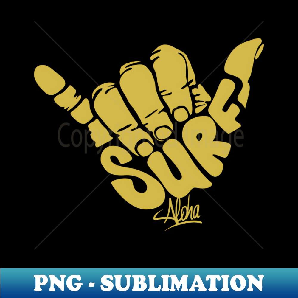 Surfing Hand Sign Aloha - Decorative Sublimation PNG File - | Inspire ...