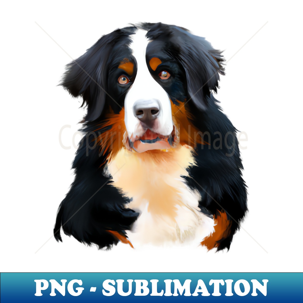 Cute Bernese Mountain Dog Drawing - Digital Sublimation Down - Inspire ...